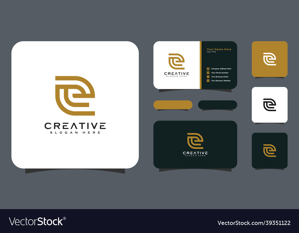 Initial letter e logo design template Royalty Free Vector