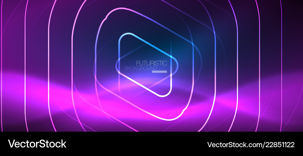 Neon glowing techno lines hi-tech futuristic Vector Image