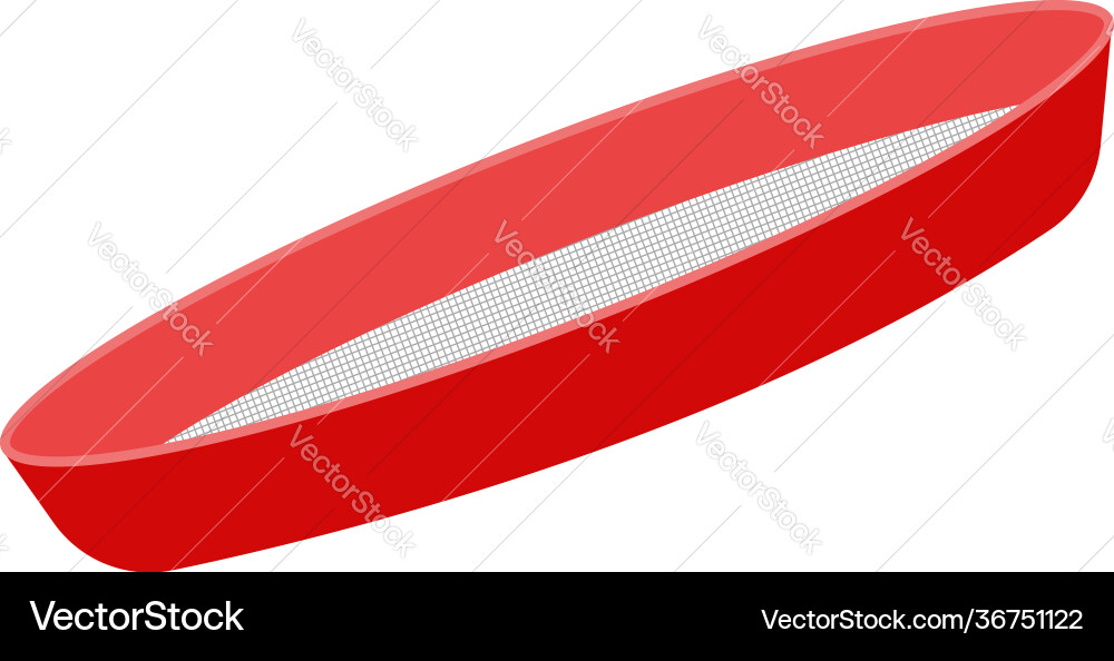 Red sieve on white background Royalty Free Vector Image