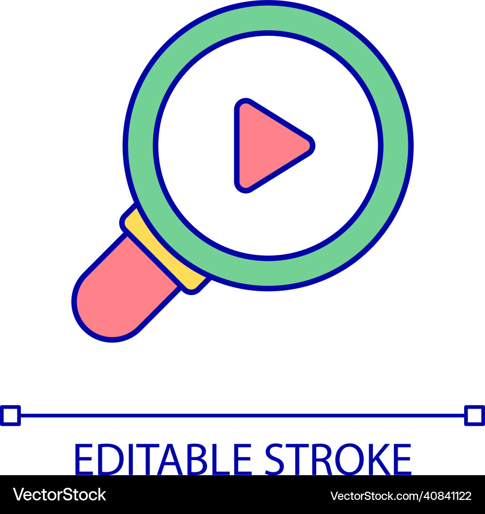 Searching for content rgb color icon Royalty Free Vector