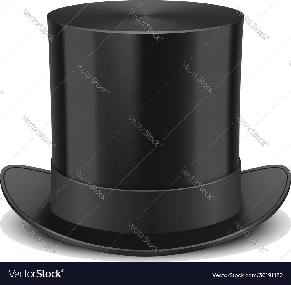 Top hat Royalty Free Vector Image - VectorStock