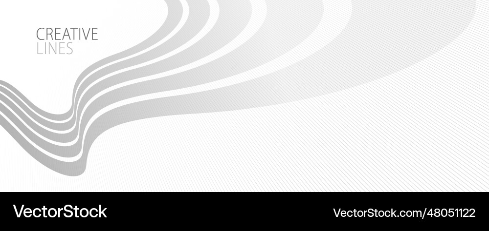 Wave lines in 3d perspective abstract background Vector Image