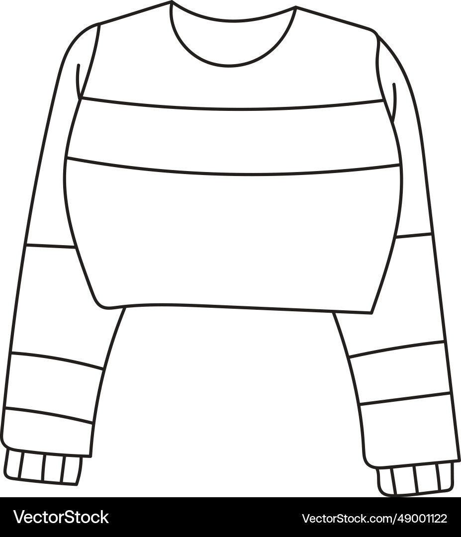 Women sweater outline Royalty Free Vector Image