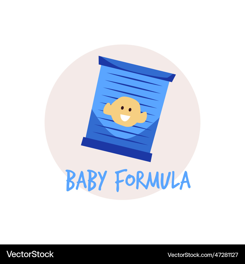 Baby formula bag icon flat Royalty Free Vector Image