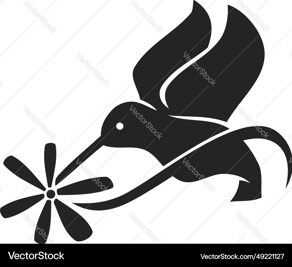 Colibri logo template isolated brand identity Vector Image