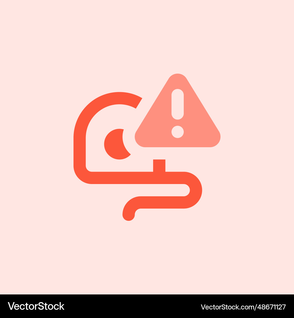 Guideline of warning given during measurement Vector Image