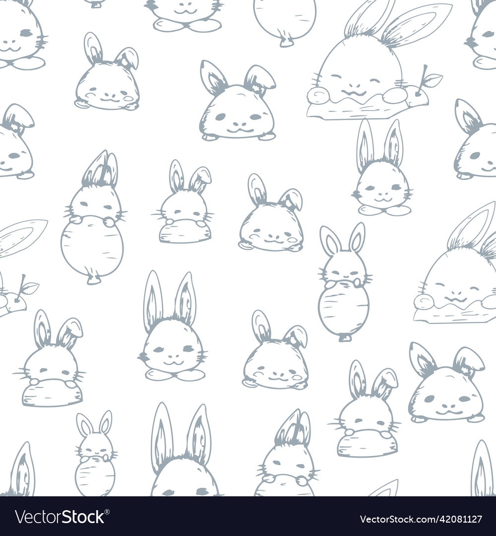 Happy easter seamless pattern background Vector Image