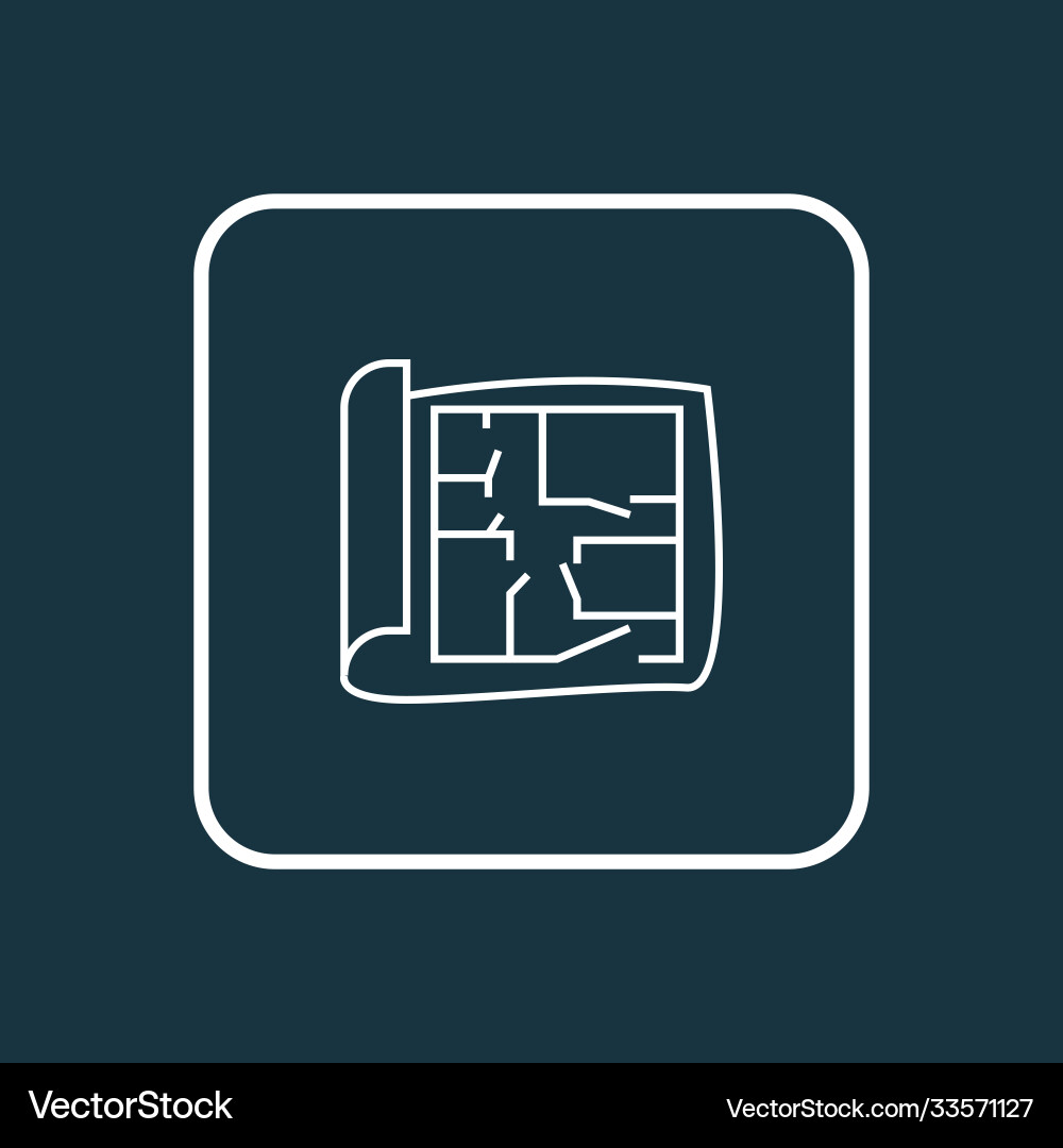 House plan icon line symbol premium quality Vector Image