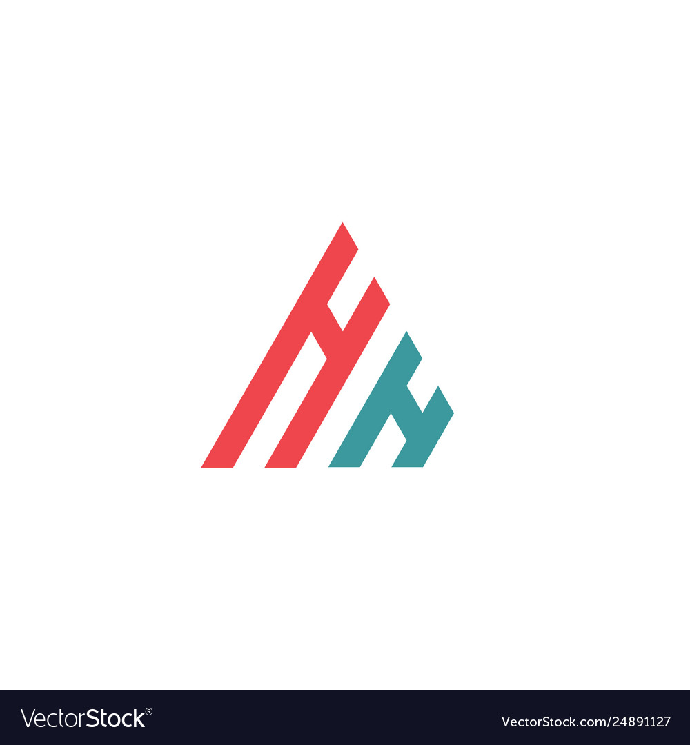 Initial letter triangle logo Royalty Free Vector Image