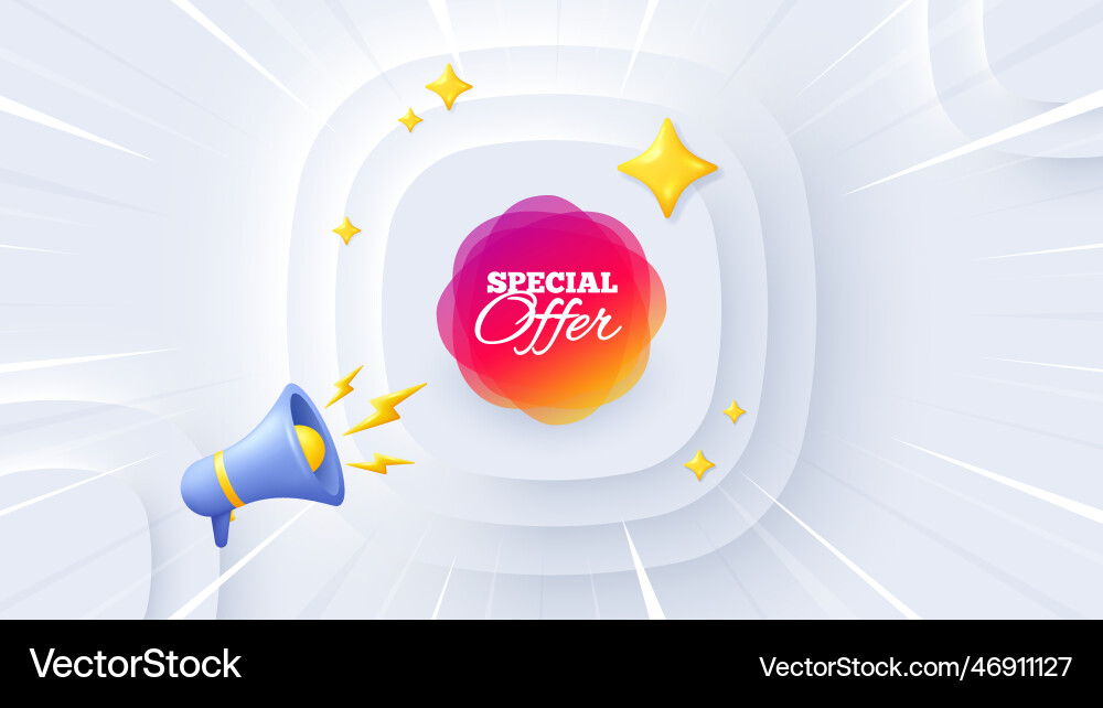 Special offer banner discount sticker shape Vector Image