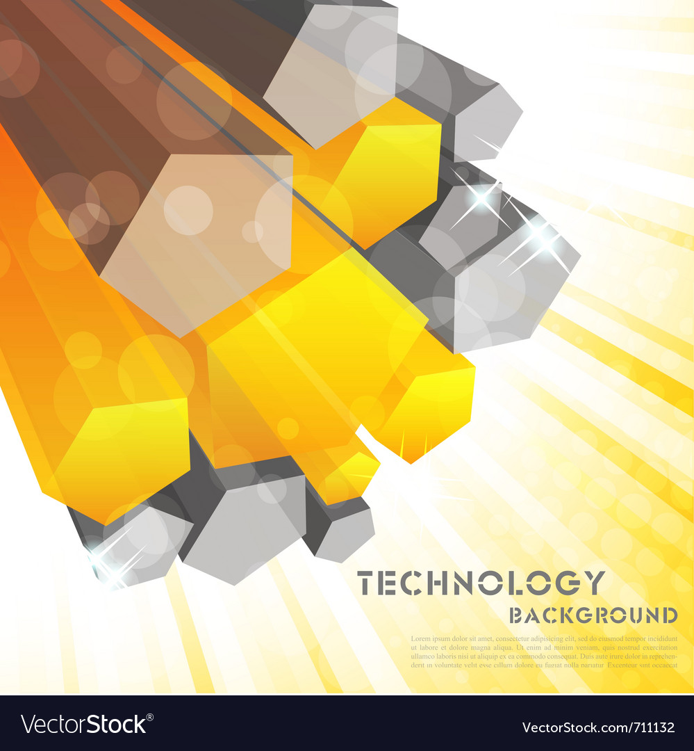 Background with 3d element Royalty Free Vector Image