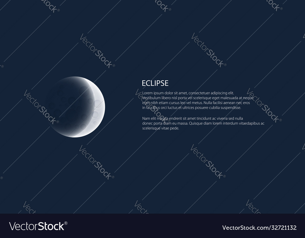 Banner lunar eclipse Royalty Free Vector Image