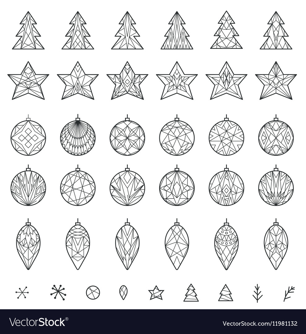 Christmas decoration elements Royalty Free Vector Image