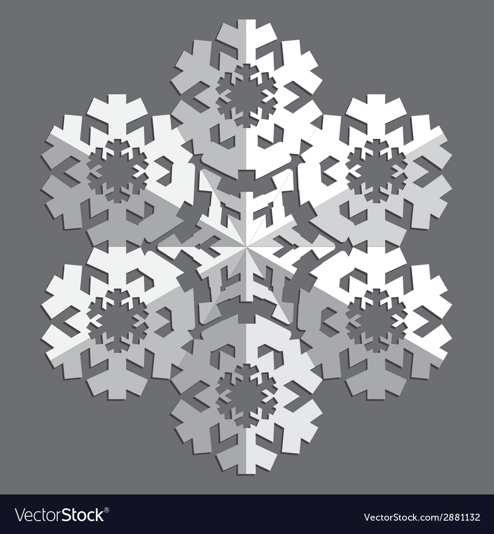 Decorative abstract snowflake Royalty Free Vector Image