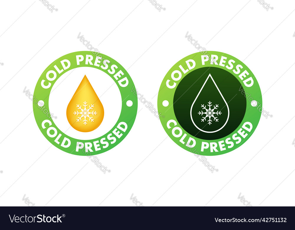 Flat with cold pressed Royalty Free Vector Image