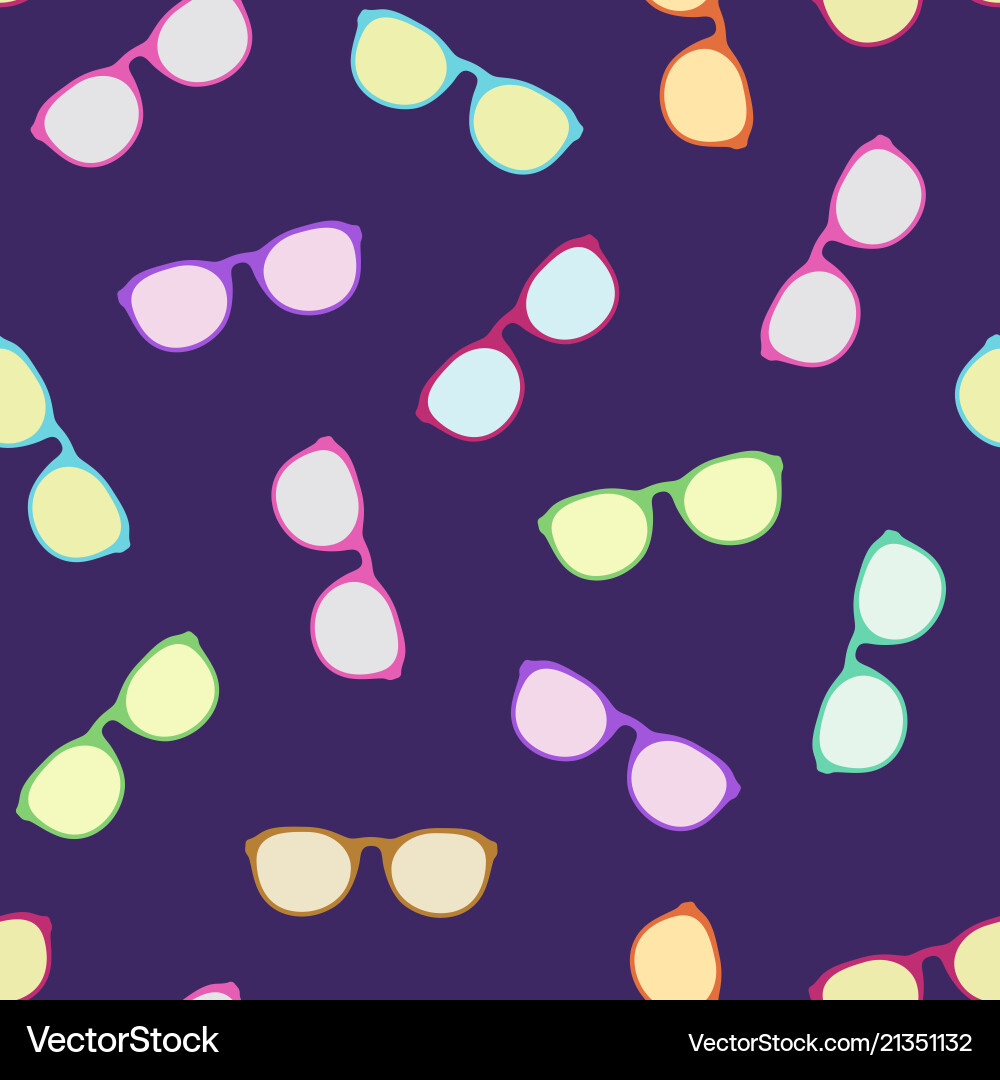 Glasses seamless pattern Royalty Free Vector Image