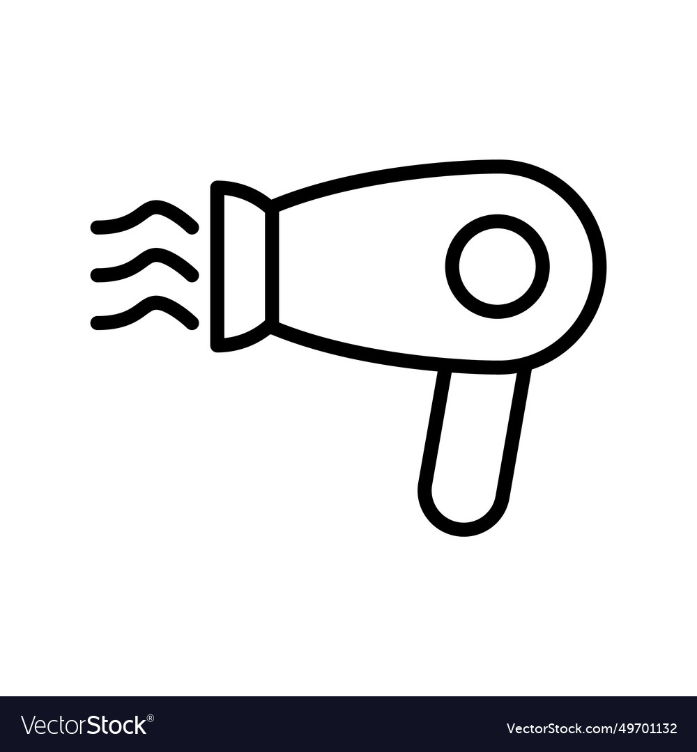 Hairdryer Outline Icon Royalty Free Vector Image
