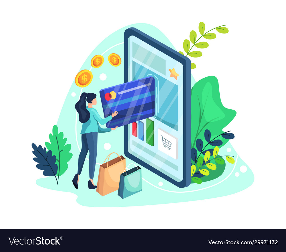Mobile payment concept Royalty Free Vector Image