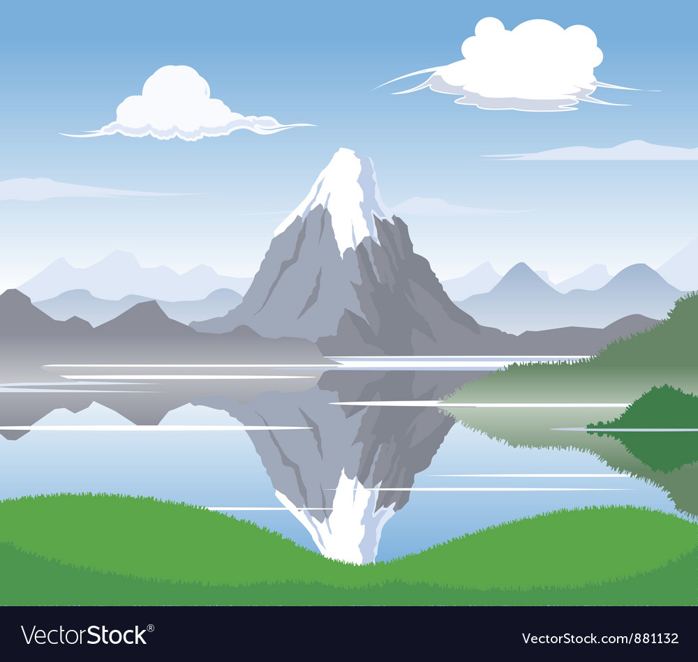 Mountain scape Royalty Free Vector Image - VectorStock