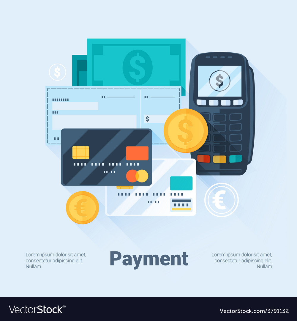 Payment methods concept Royalty Free Vector Image