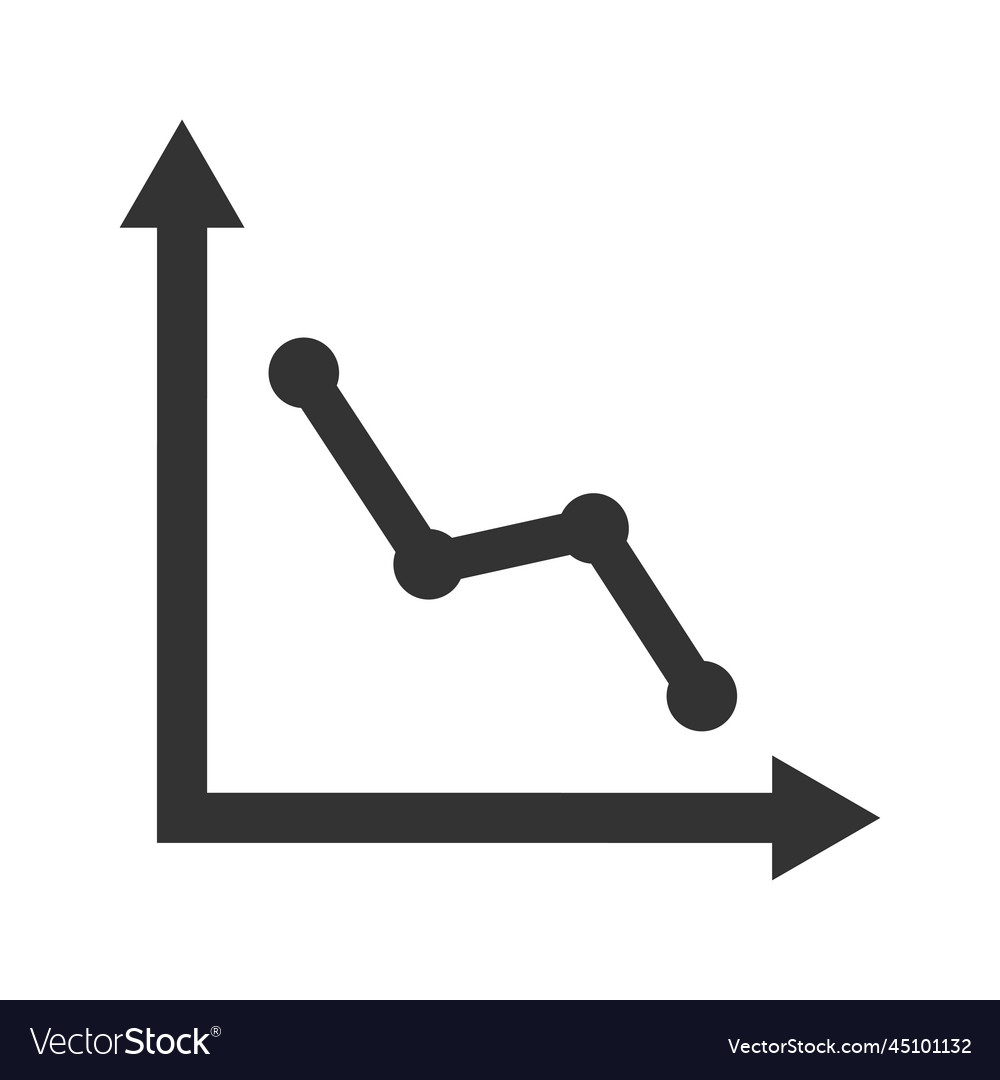 Profit decrease icon Royalty Free Vector Image