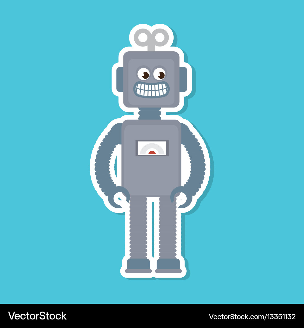 Robot electric toy baby Royalty Free Vector Image
