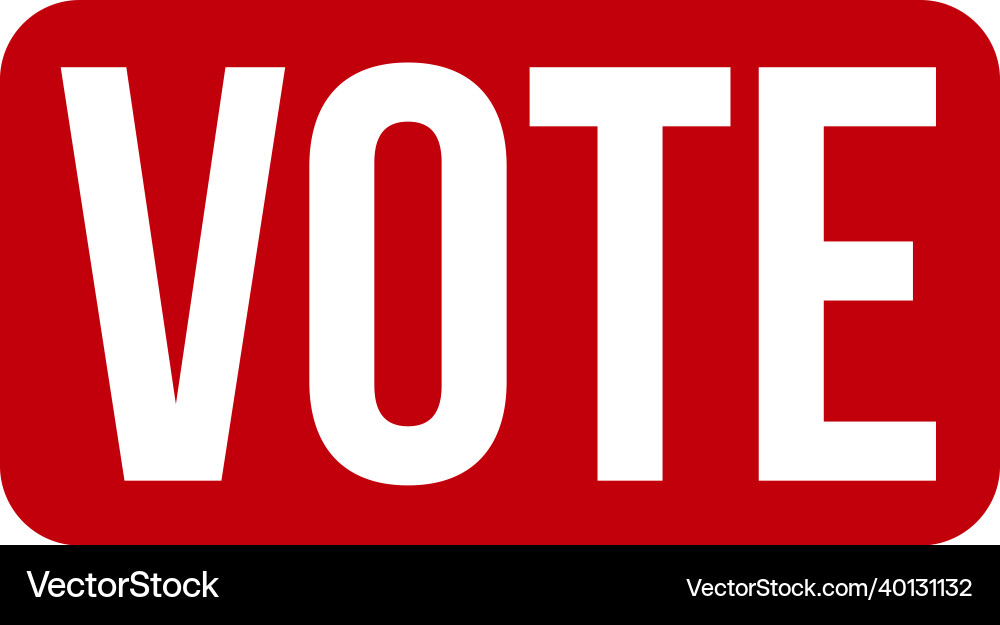 Vote rubber stamp red rubber grunge stamp Vector Image