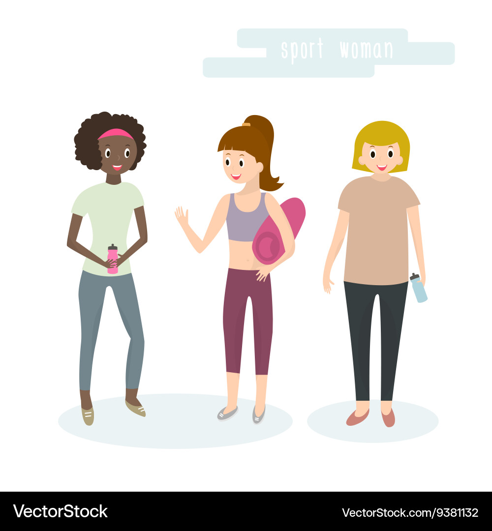 Women sport activities Royalty Free Vector Image