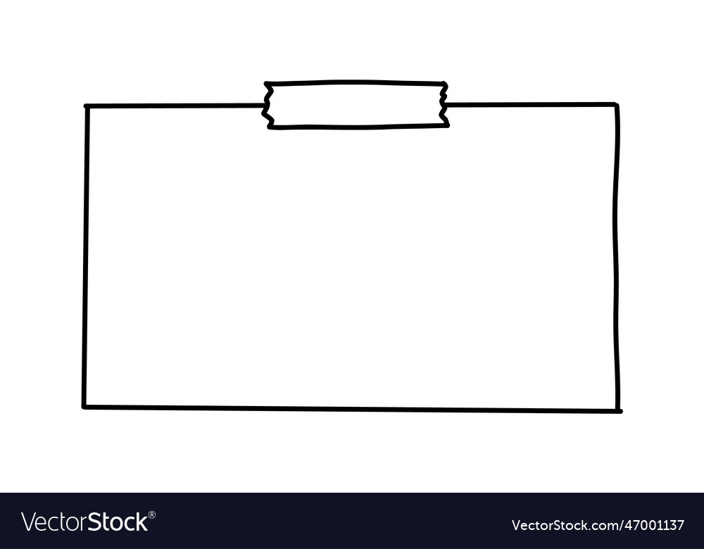 Doodle frames rectangle hand drawn borders Vector Image