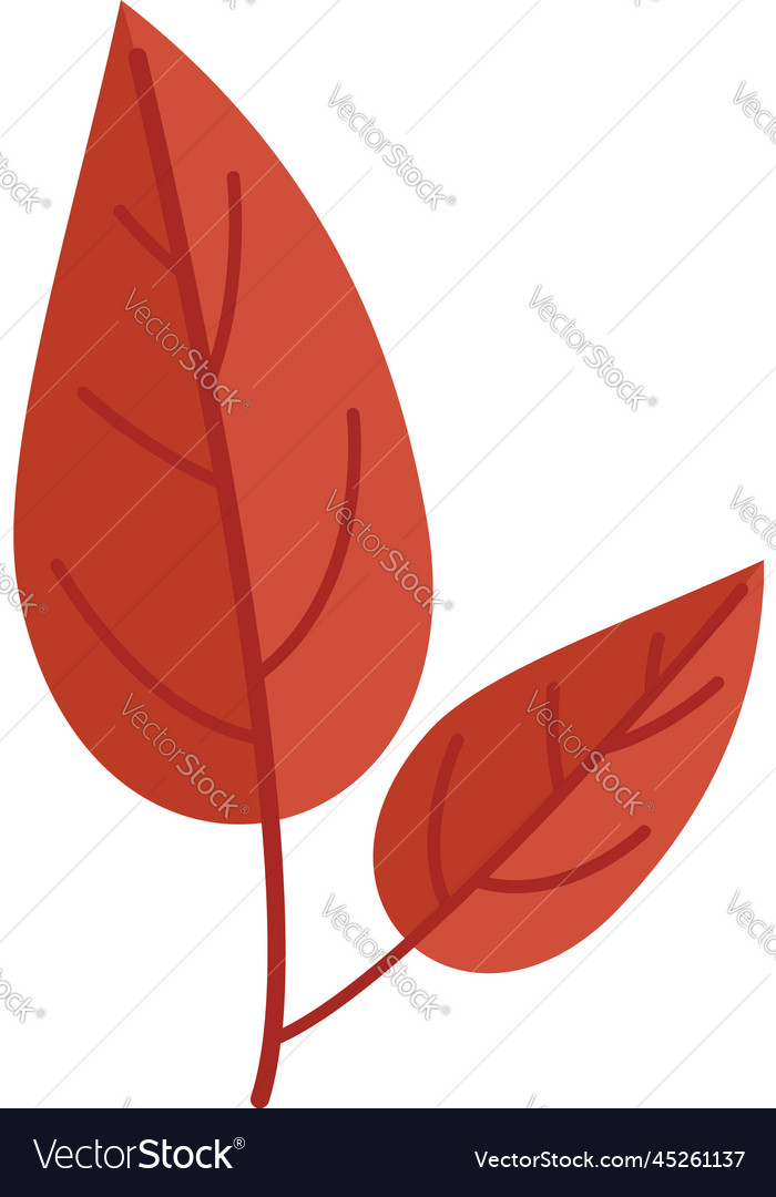 Forest leaf icon flat autumn fall Royalty Free Vector Image Forest leaf icon flat autumn fall Royalty Free Vector Image