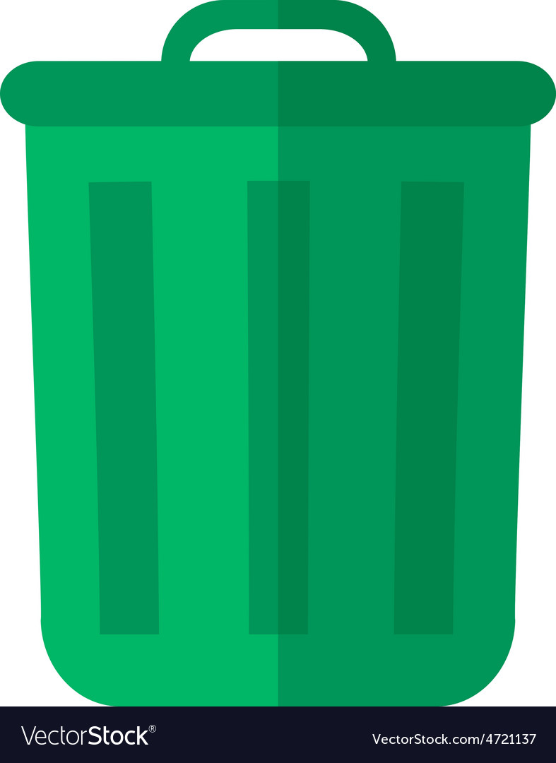 Green garbage bin Royalty Free Vector Image - VectorStock