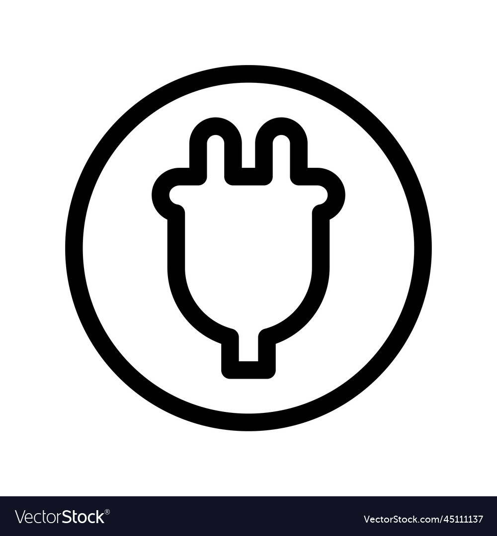 Plug socket icon Royalty Free Vector Image - VectorStock