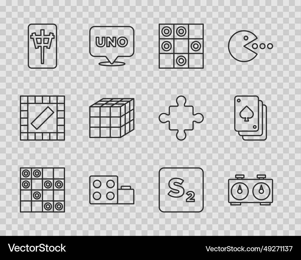 Set line board game of checkers time chess clock Vector Image