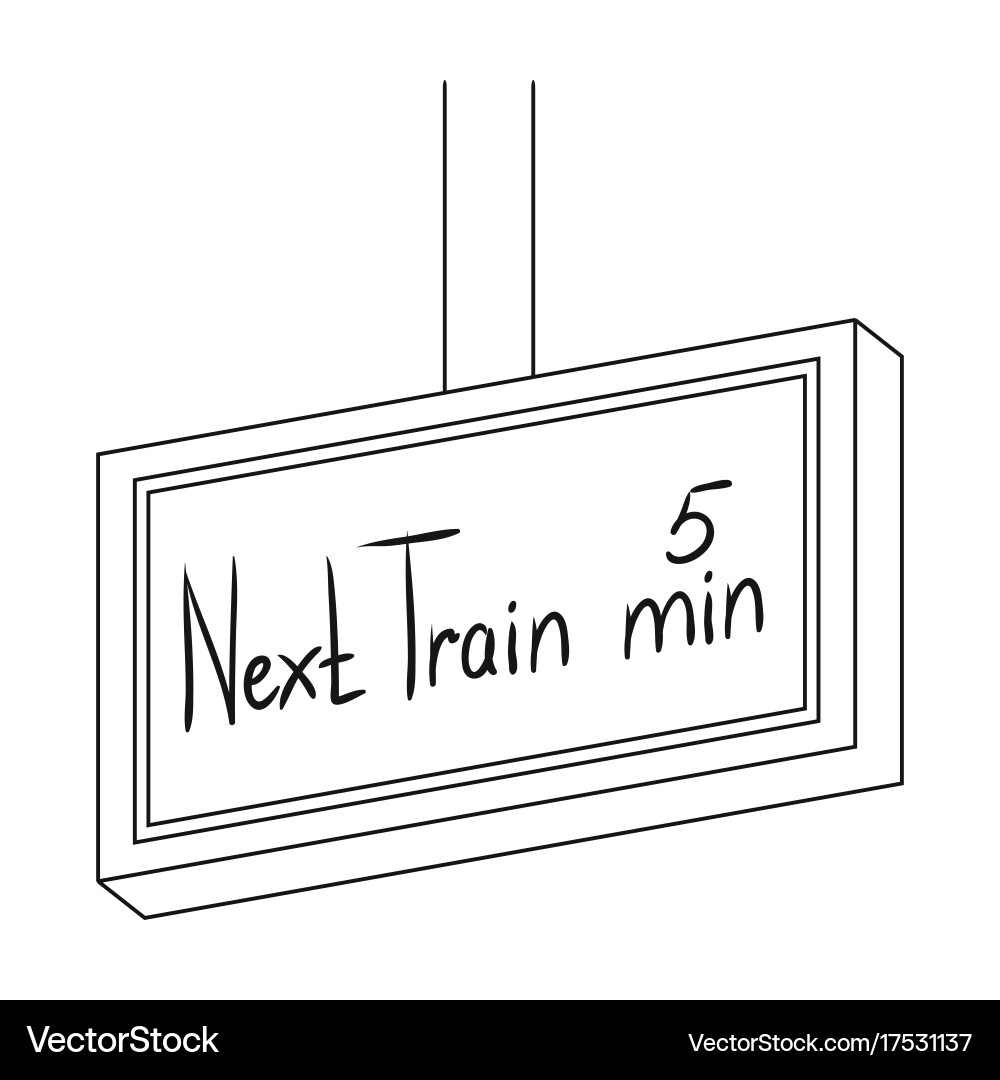 Signboard single icon in outline stylesignboard Vector Image