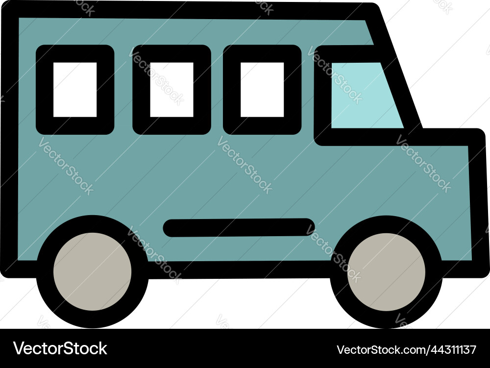 Blue Mini Van Clip Art