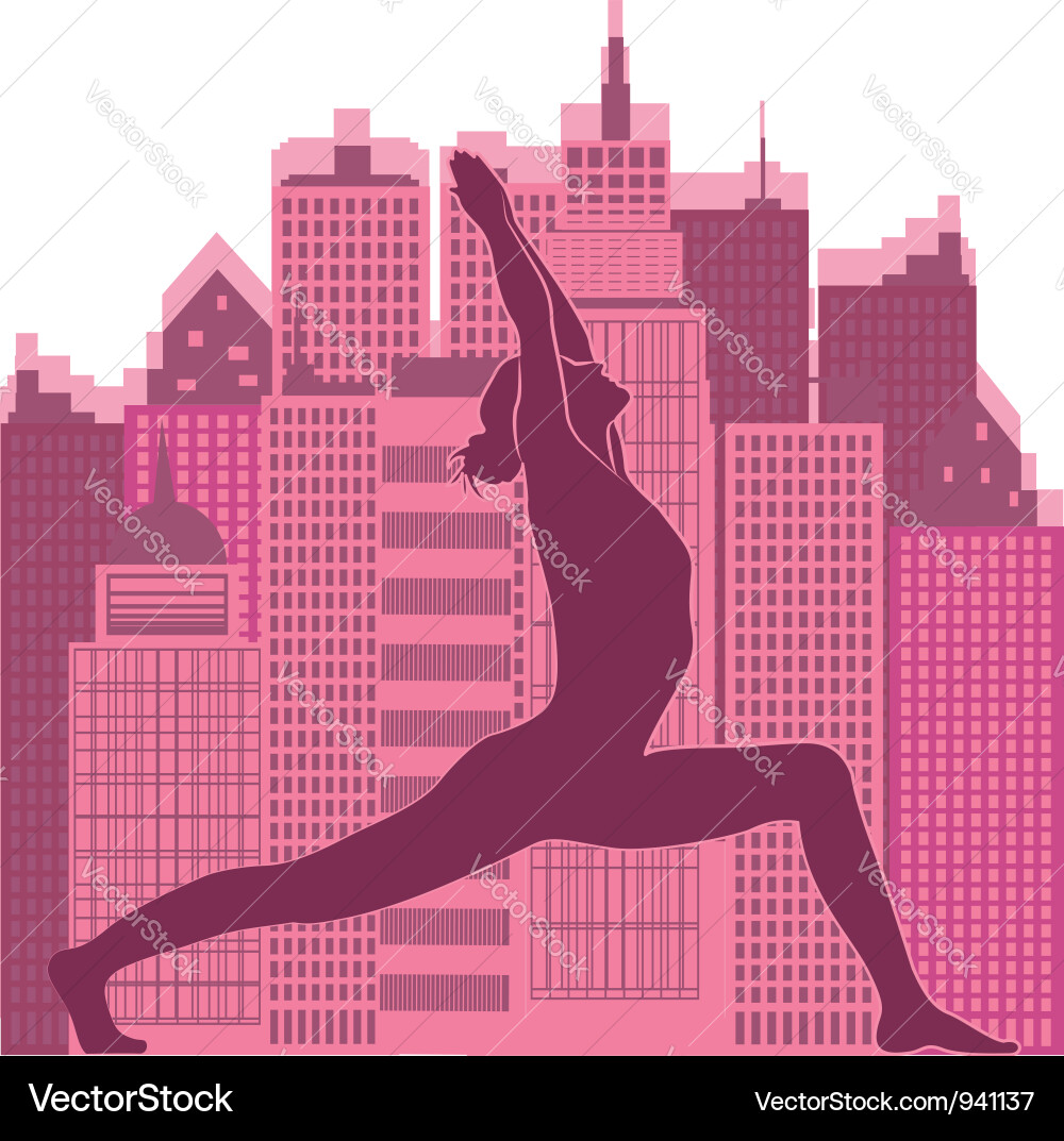 Woman yoga Royalty Free Vector Image - VectorStock