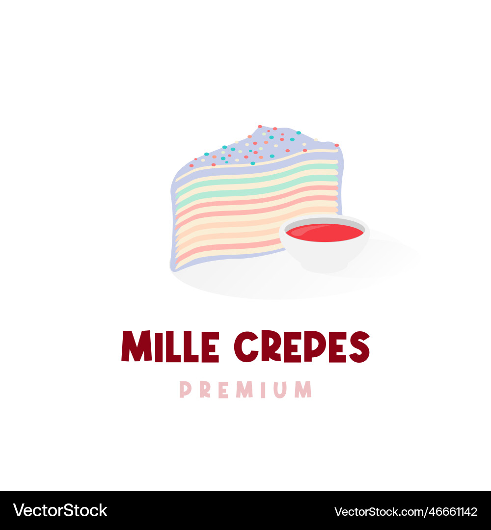 Beautiful rainbow mille crepes Royalty Free Vector Image