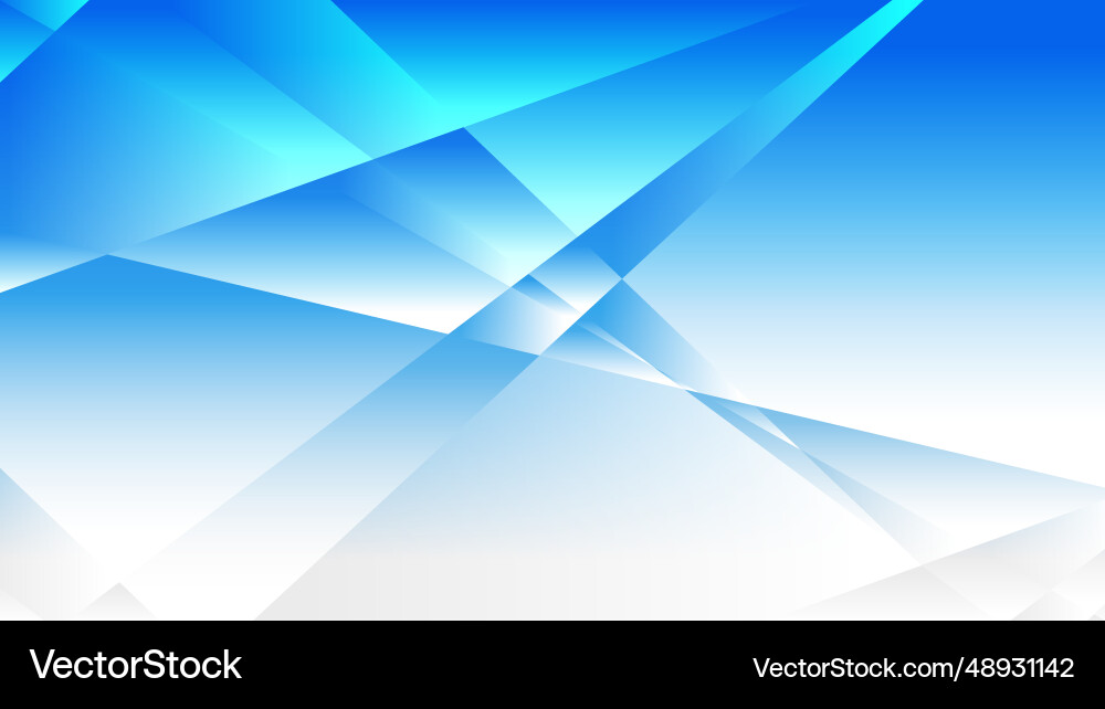 Blue and white gradient polygon abstract Vector Image