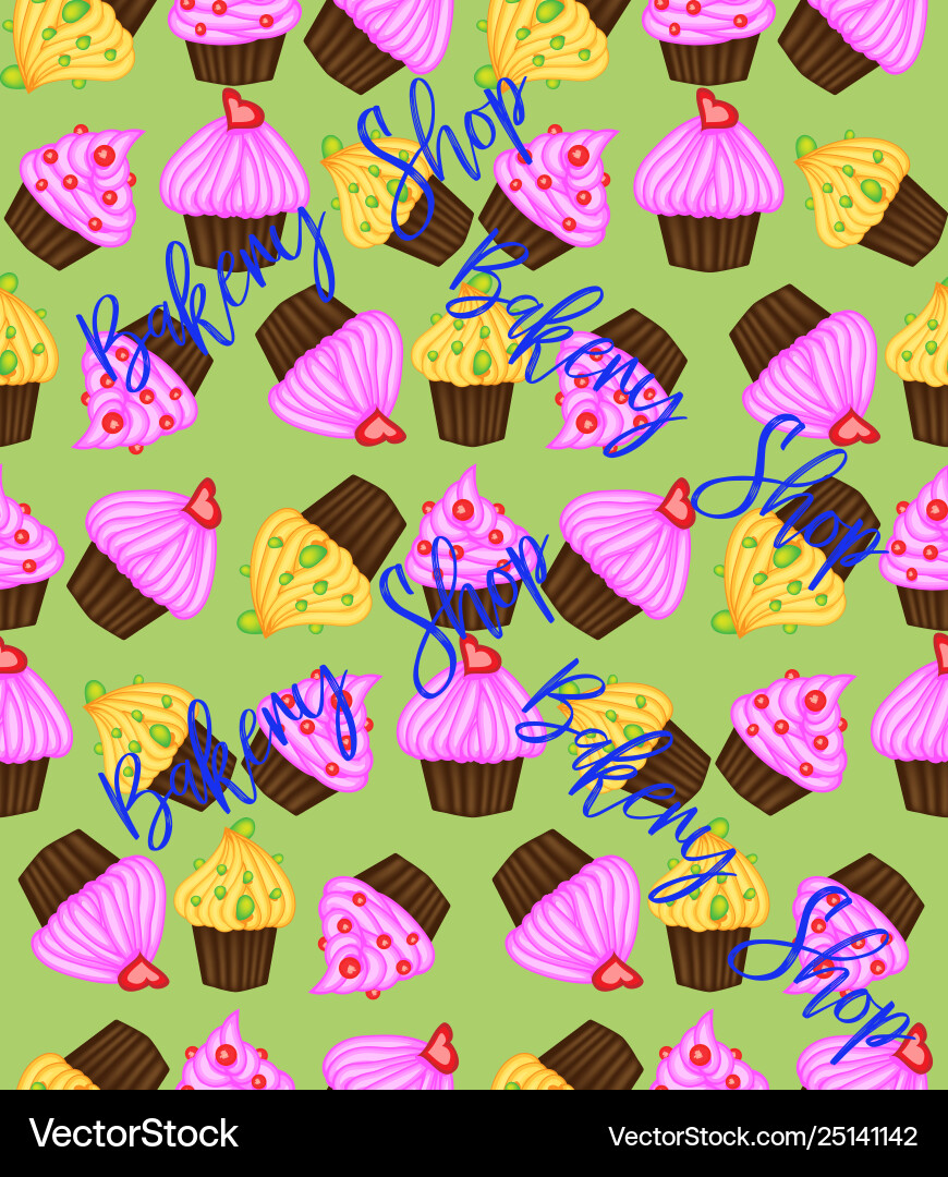 Cakes sweets inscription lettering template Vector Image