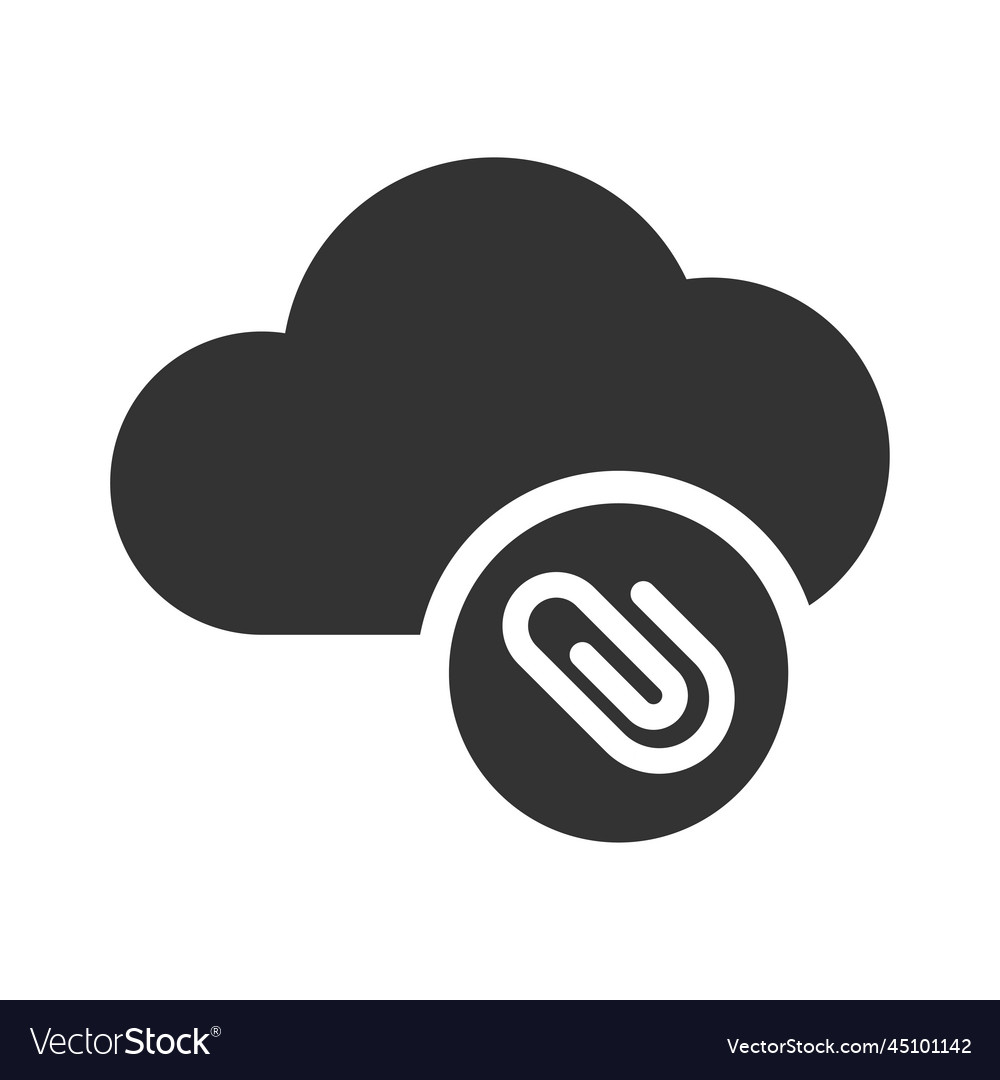 Cloud attachment icon Royalty Free Vector Image