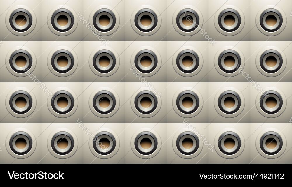 Embossed big round shapes on grey squares Vector Image