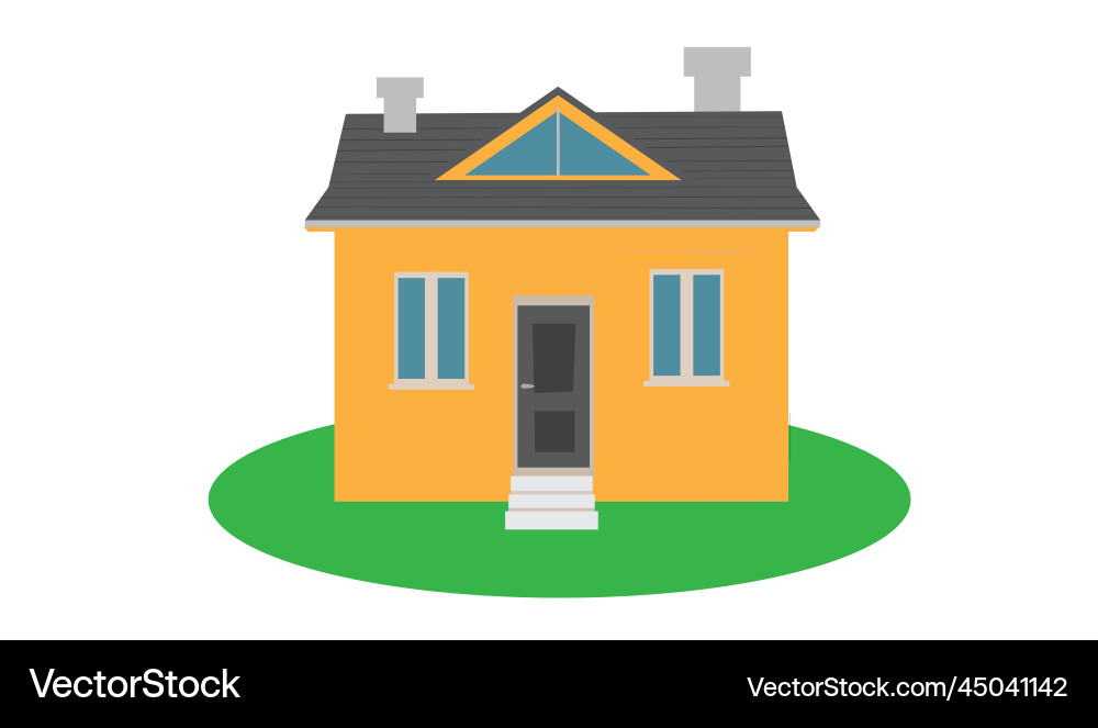 Exterior house isolated icon Royalty Free Vector Image