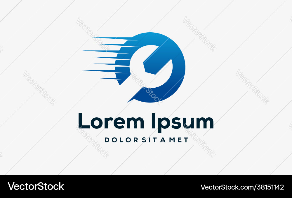 Fast service logo designs repair logo template Vector Image