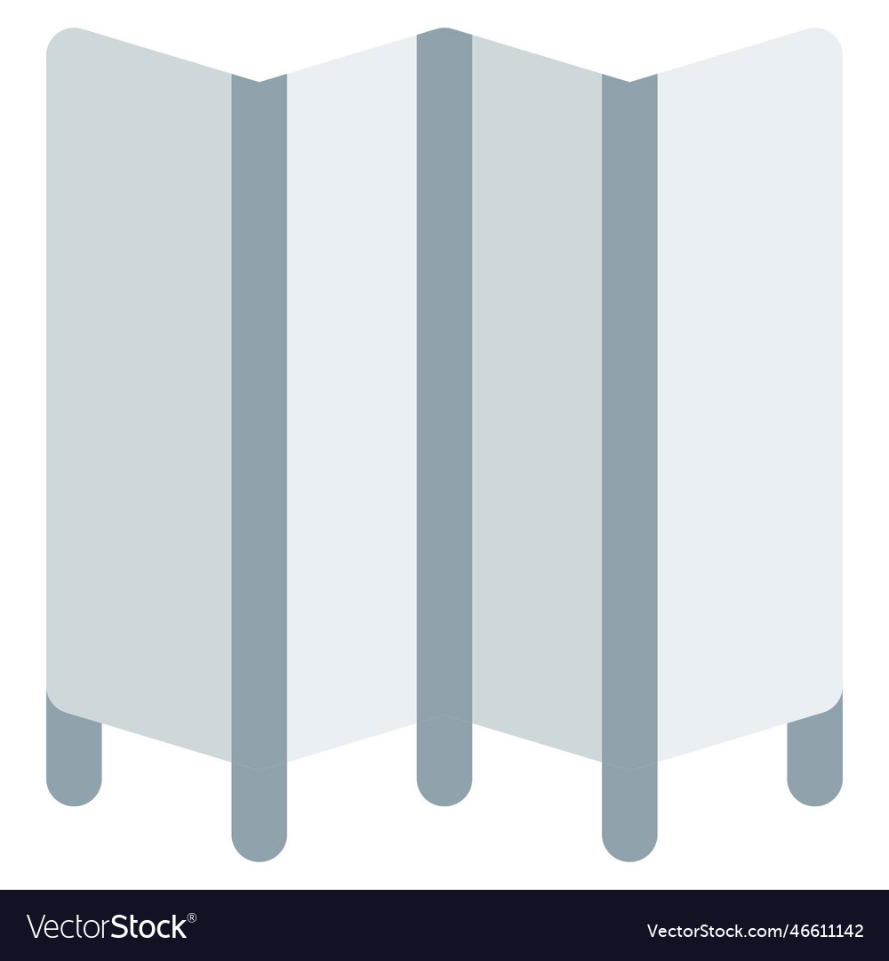 For area separation by using foldable screen Vector Image