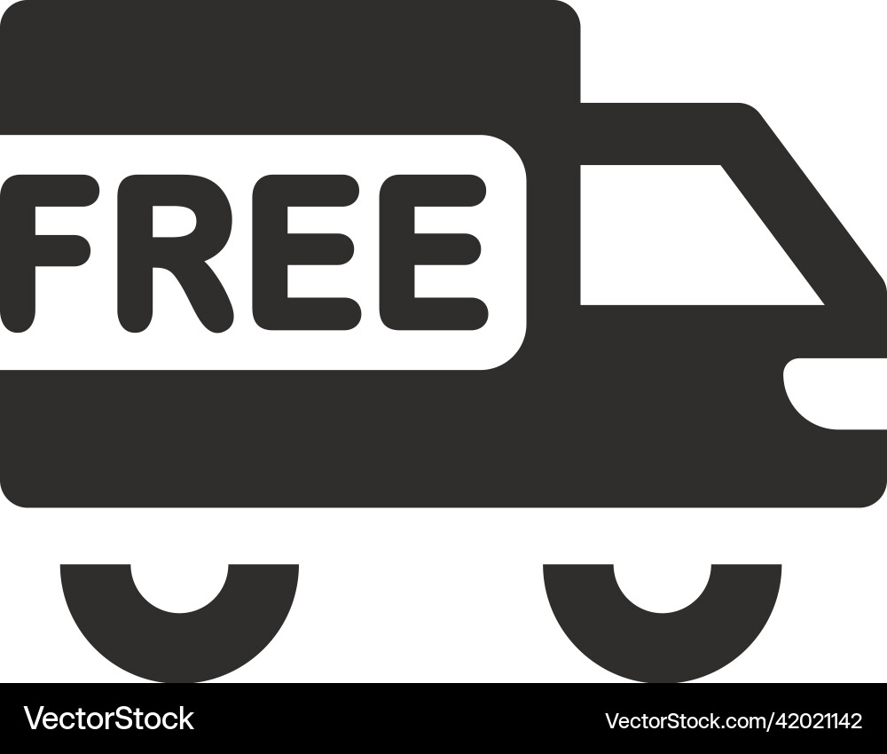 Free shipping icon on white background Royalty Free Vector