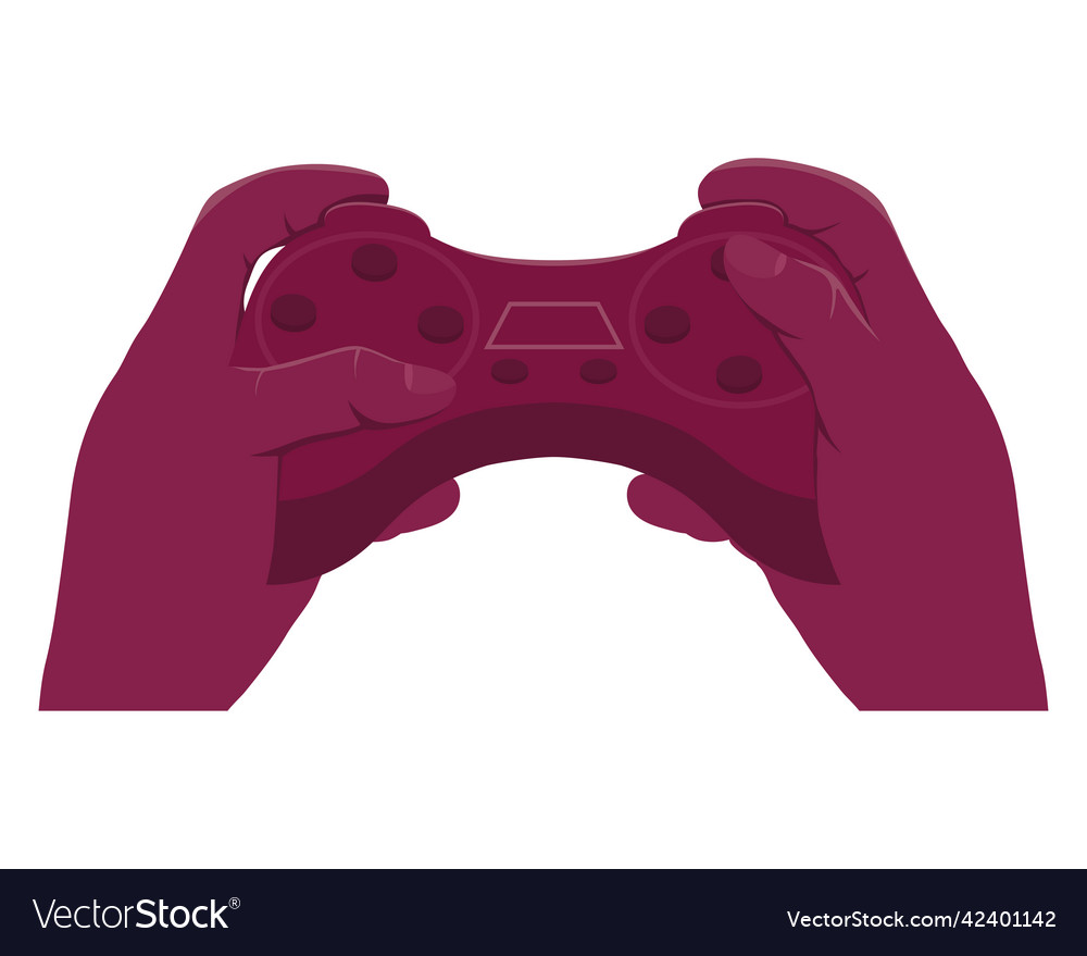 Hand using video game control Royalty Free Vector Image Hand using video game control Royalty Free Vector Image