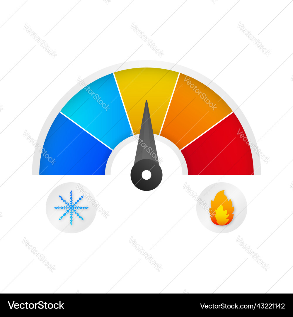 Hot and cold temperature icon sun and snowflake Vector Image