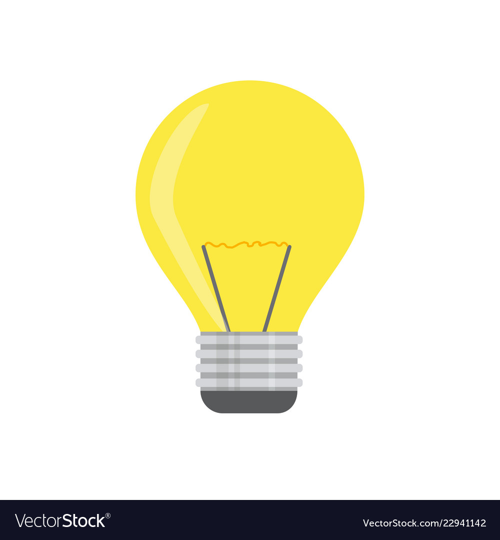 Idea bulb on white background for graphic and web Vector Image
