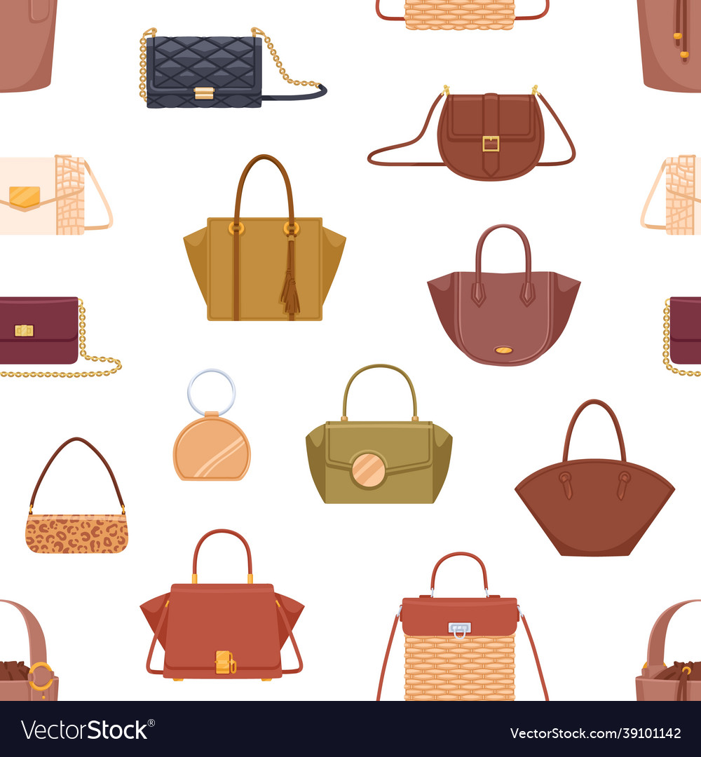 Seamless fashion pattern with women hand bags Vector Image