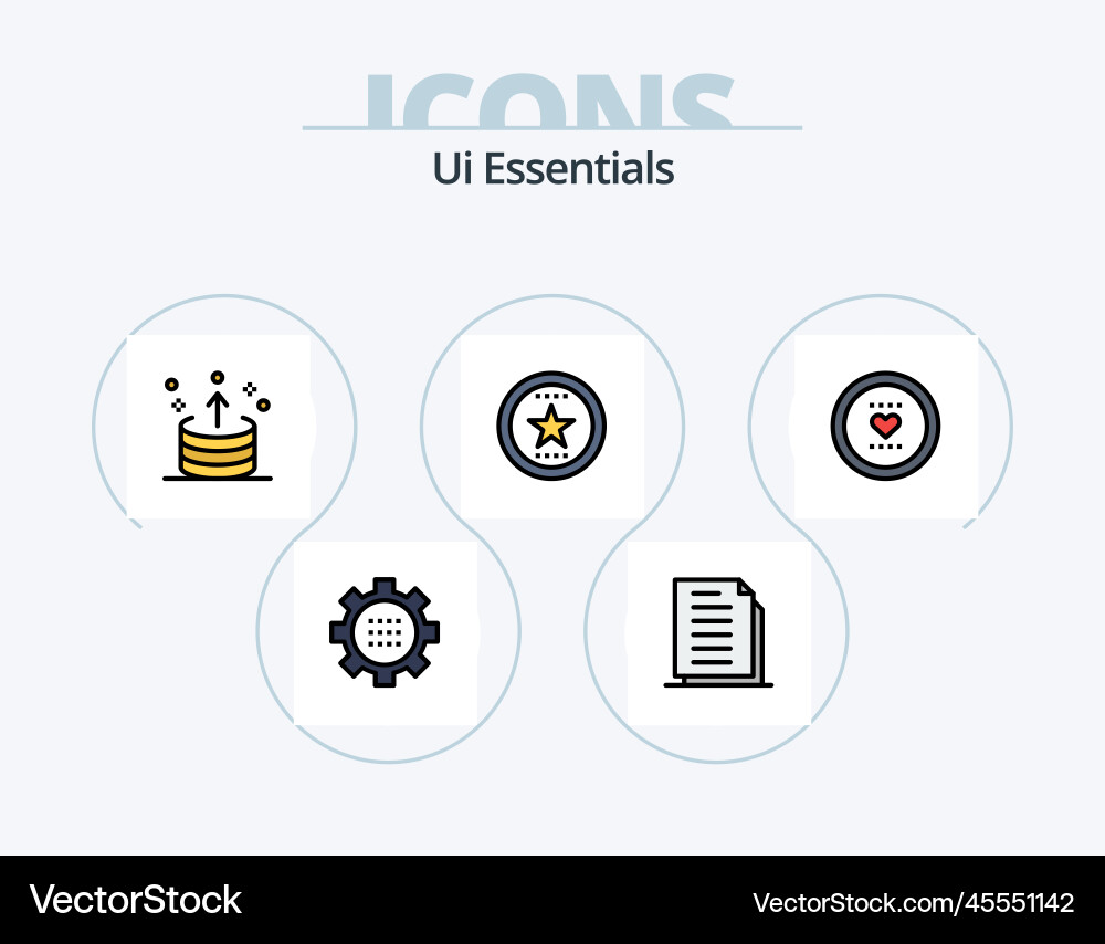 Ui essentials line filled icon pack 5 icon design Vector Image